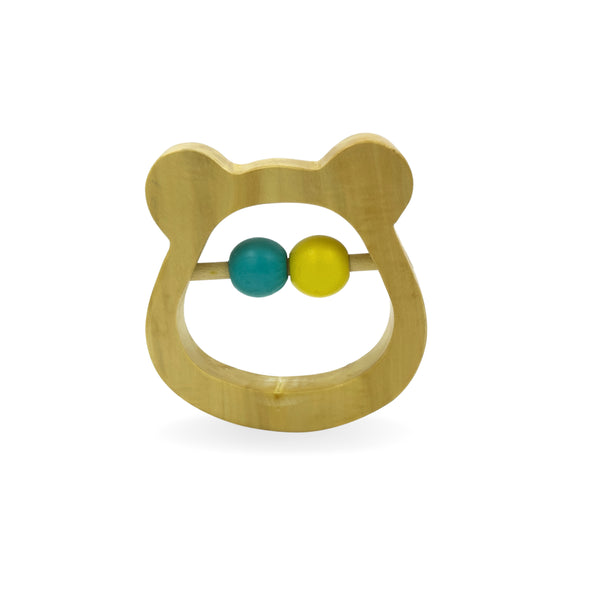 Baby Rattles: Buy Wooden Teddy Shaped Baby Rattle Toy Online in India ...