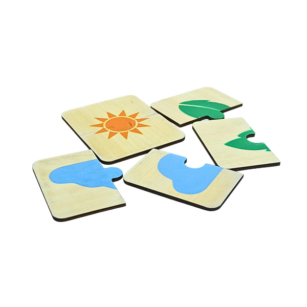 Wooden 2 Piece Shape Puzzles Set of 3| Buy Pereyan Wooden Shape Puzzles ...